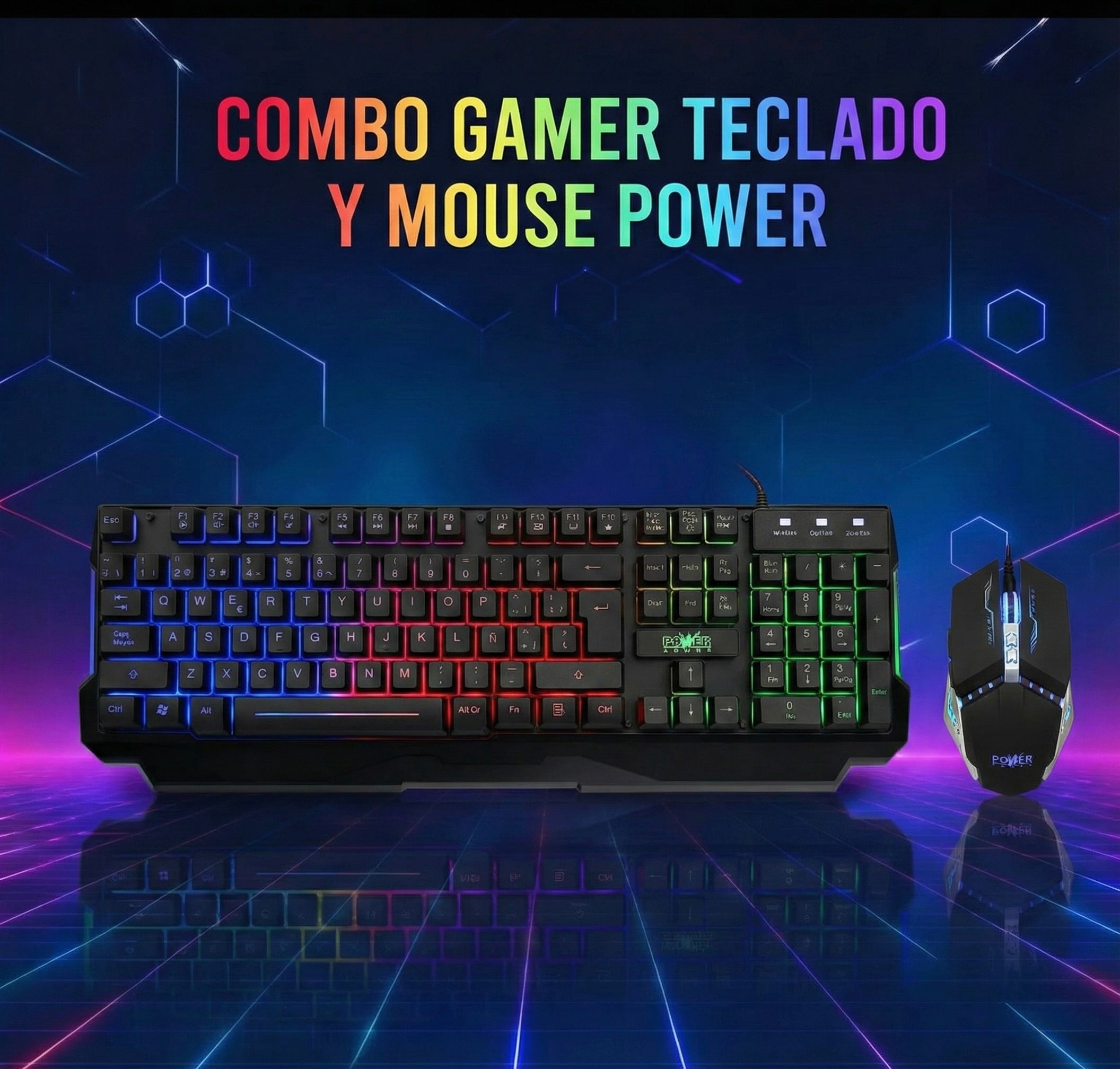 Combo Gamer Teclado Mouse power – Hometechnology